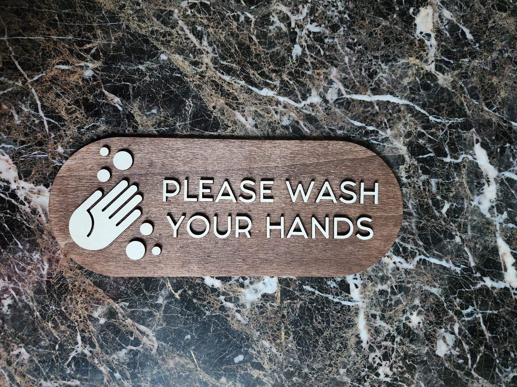 Wooden Please Wash Your Hands Sign, Handwashing Reminder, Health and ...