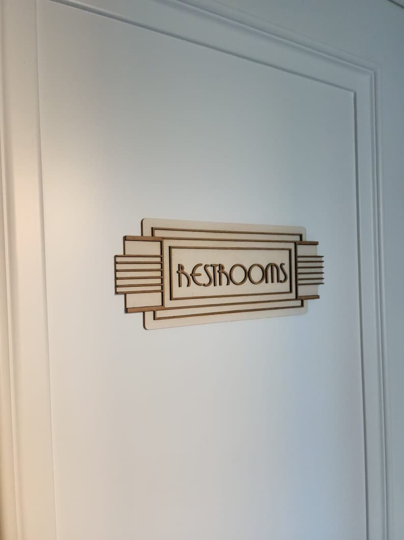 Wood Restroom Sign, WC Sign for Cafe, Cafe & Restaurant Restroom Sign ...