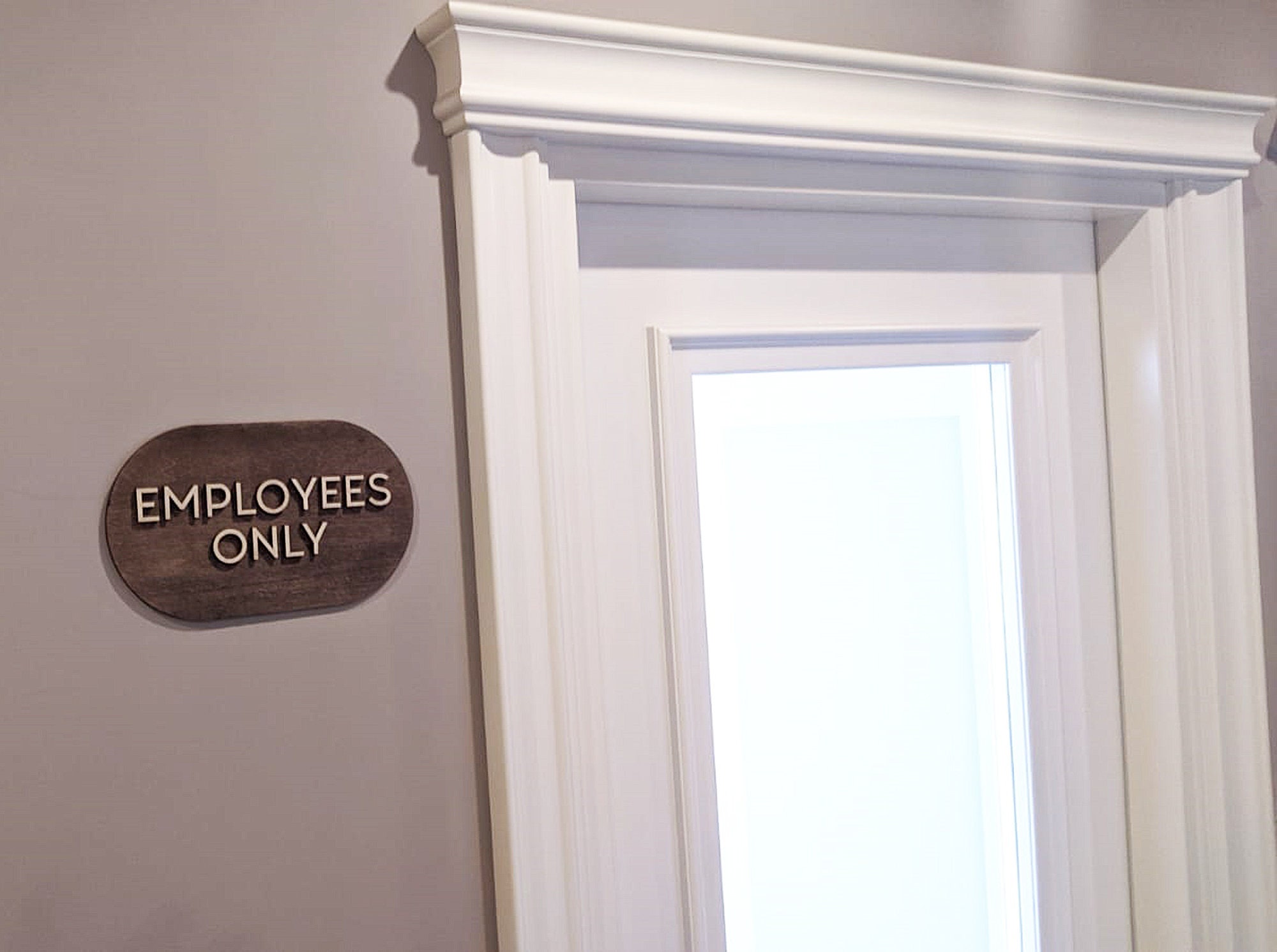 Wooden Employees Only Sign, Employees Only Sign for Cafe, Staff Only ...