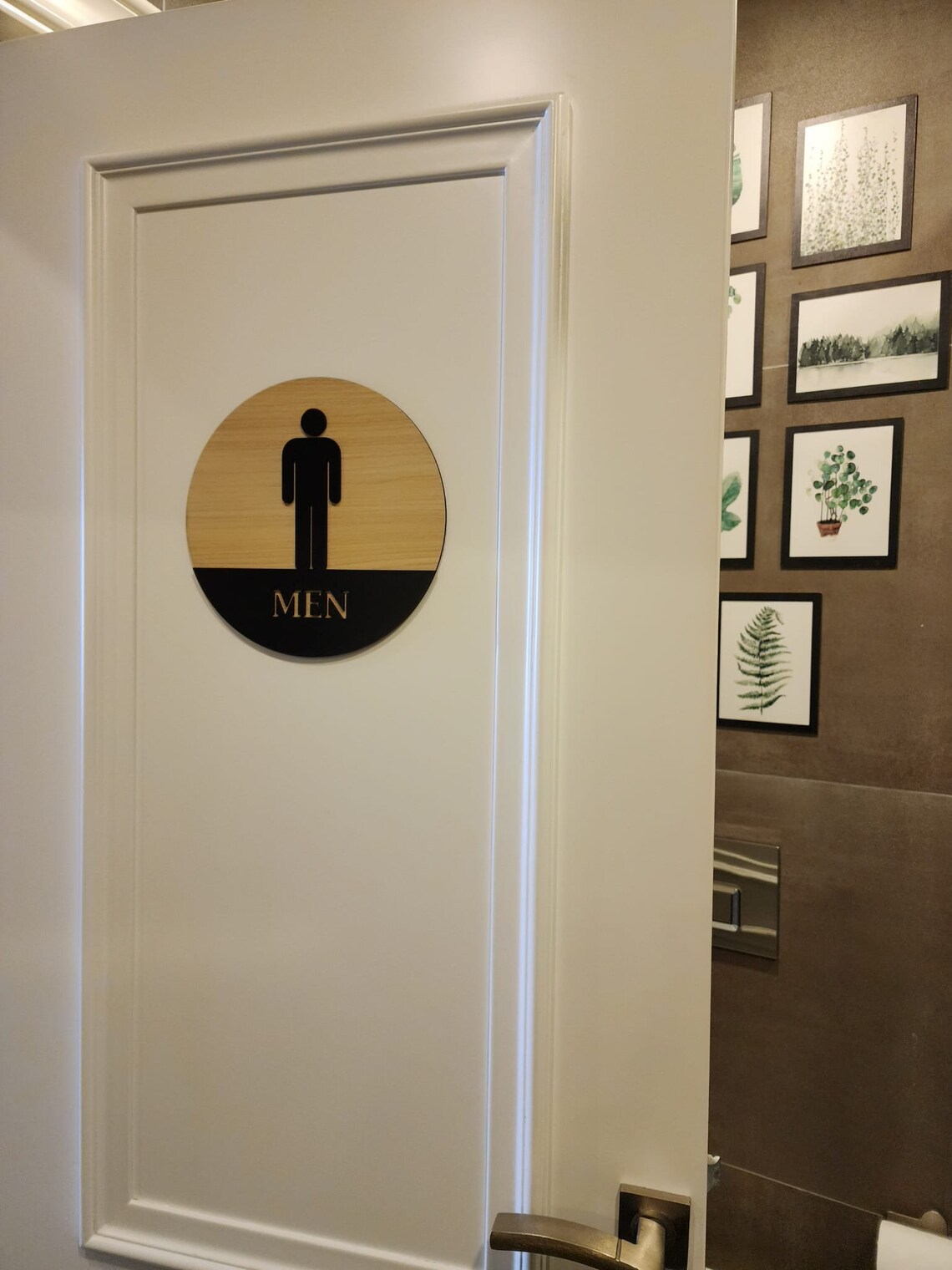 Wood Restroom Sign Set, WC Sign for Cafe, Cafe & Restaurant Restroom ...