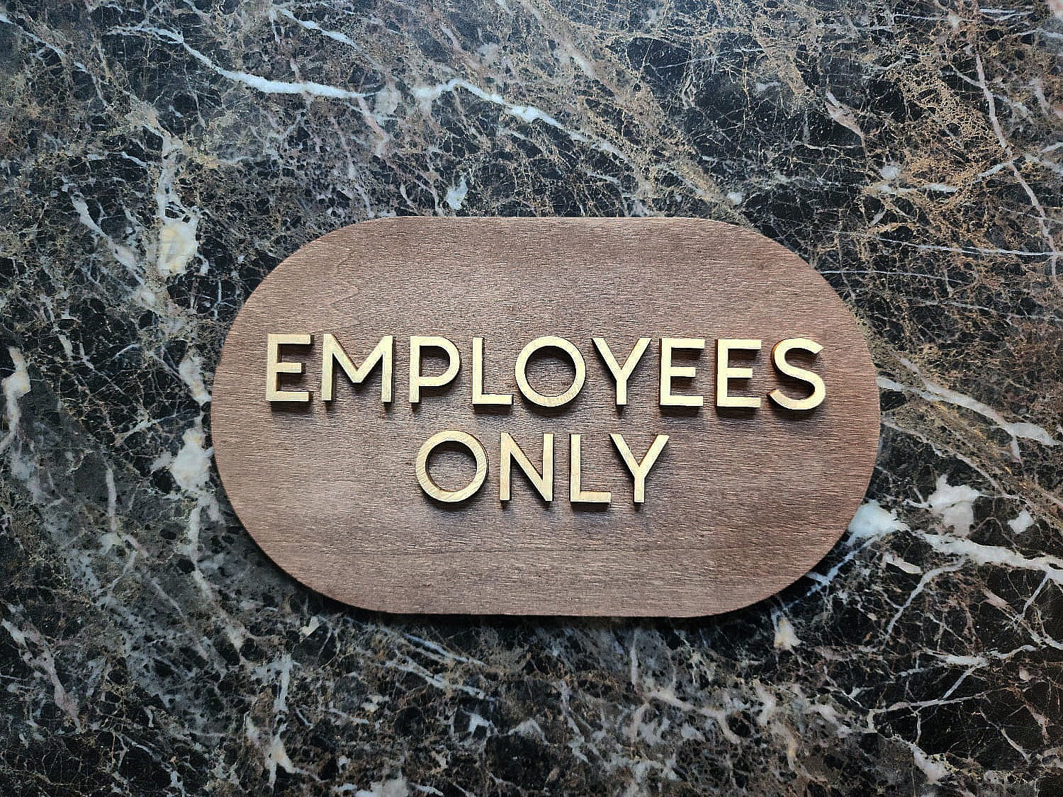 Wooden Employees Only Sign, Employees Only Sign for Cafe, Staff Only ...