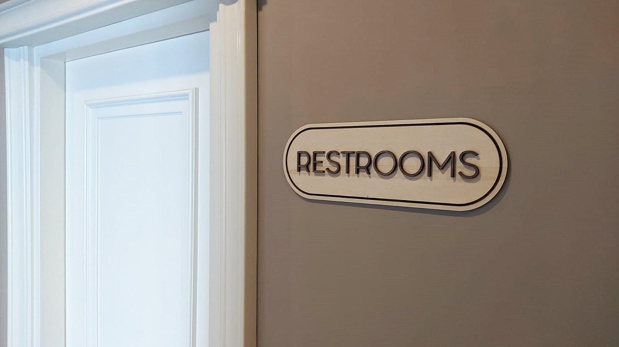 Restroom Sign Set, WC Sign for Cafe, Cafe & Restaurant Restroom Sign ...