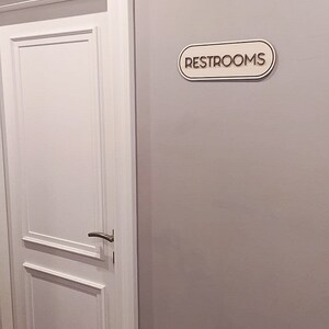 Restroom Sign Set, WC Sign for Cafe, Cafe & Restaurant Restroom Sign ...