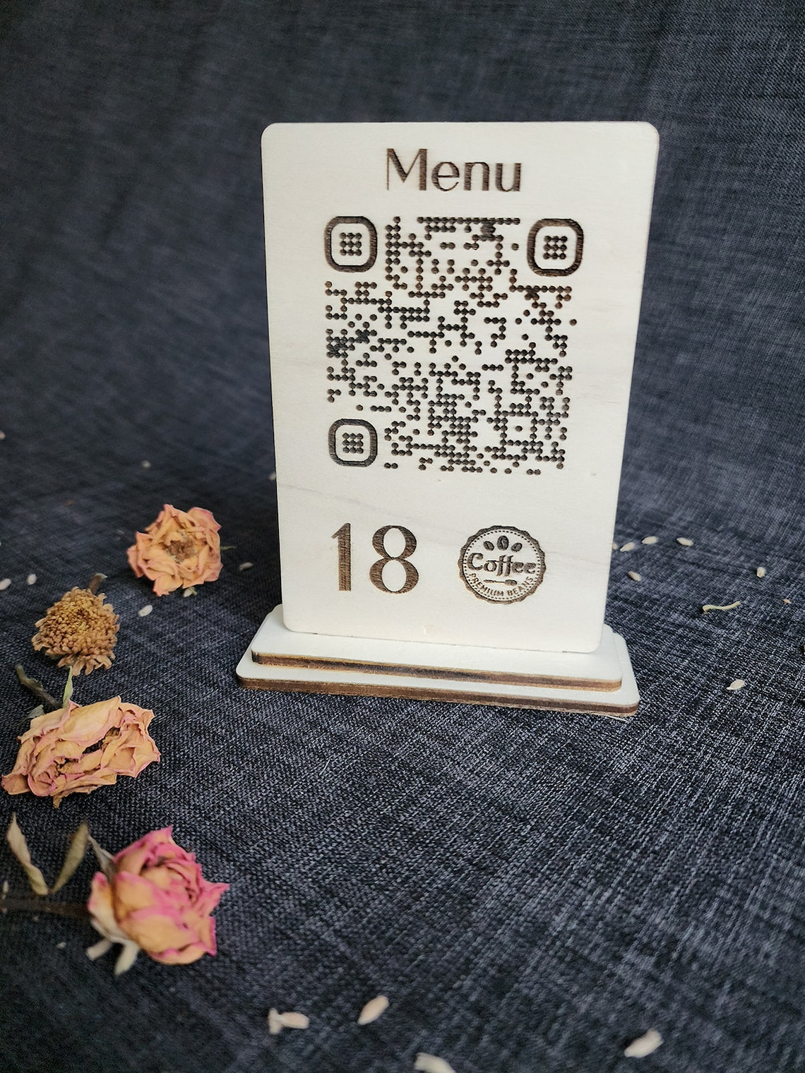 Restaurant Table Numbers With QR Code Menu, Cafe Table Numbers, Wedding ...