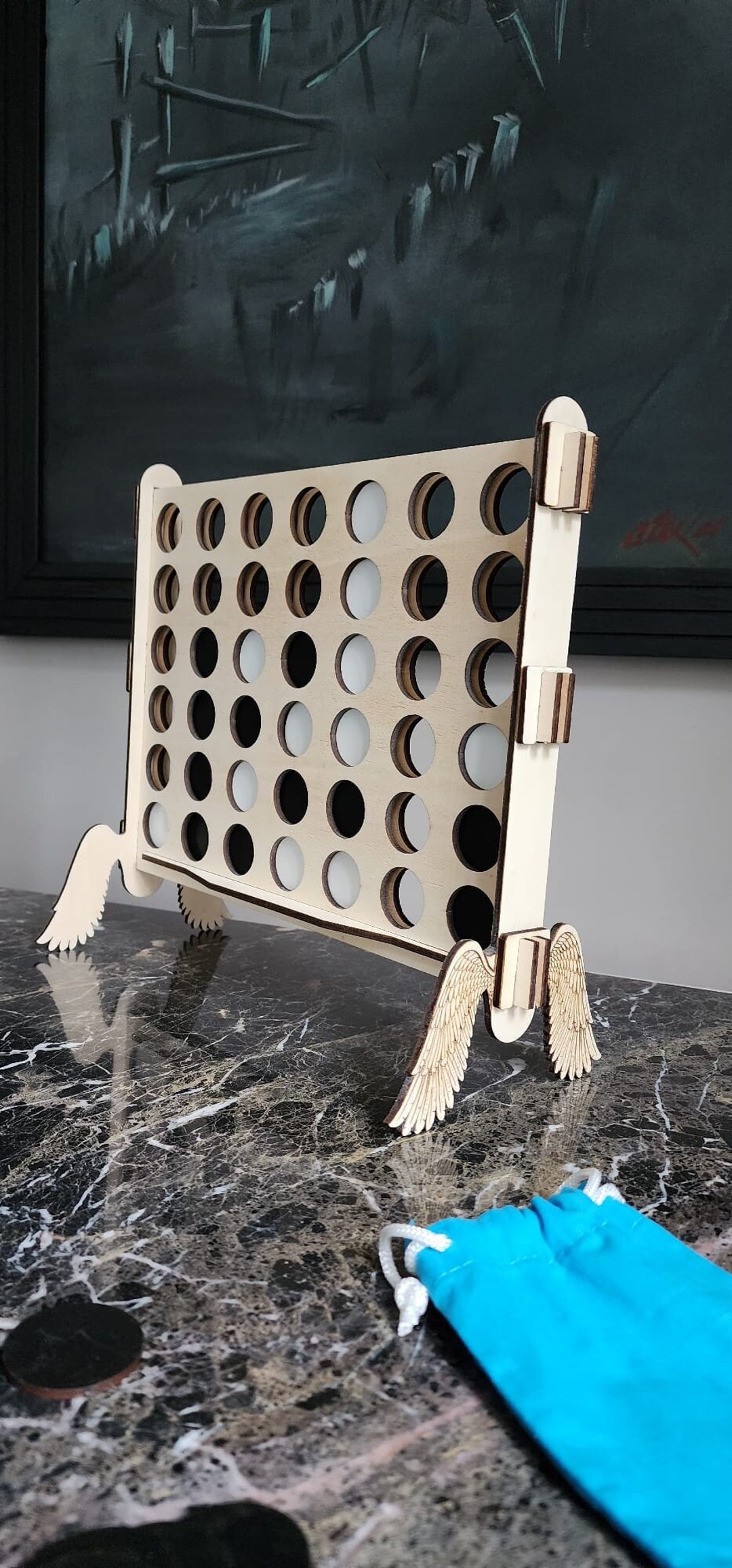 Handcrafted Wooden Connect 4 Game Board Wooden Connect Four - Etsy