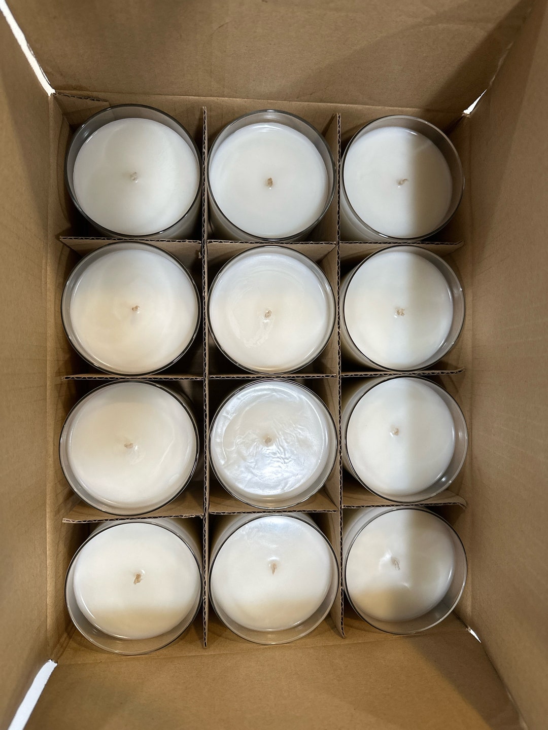 12ct Unscented Soy Blend Hand Poured Candles 9oz/ Wedding or Special ...