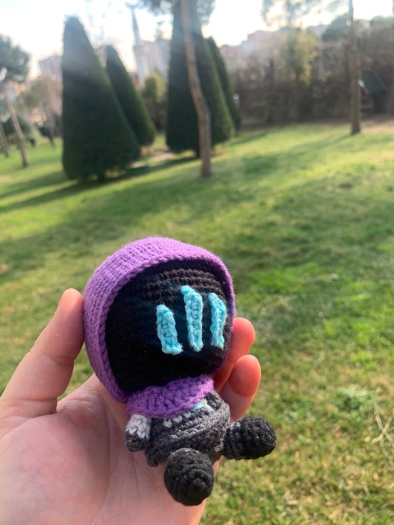 Handmade Omen Crochet Doll: Valorant Agent Gamer Gift (4 Inches) - Etsy
