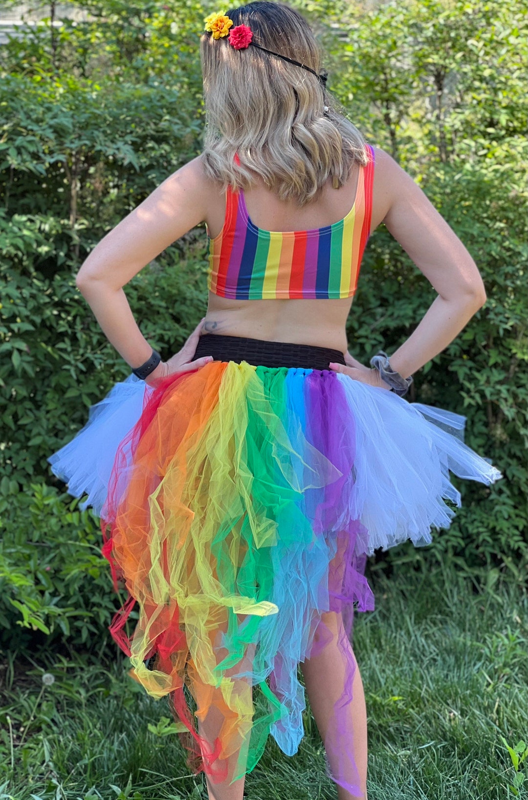 Rainbow Tail Tutus W/ Ribbon Closure - Etsy