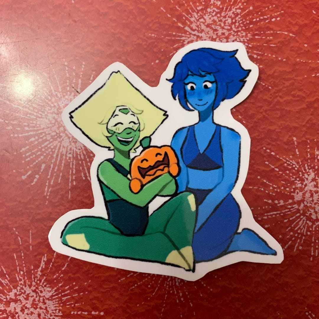 Lapis and Peridot Sticker - Etsy
