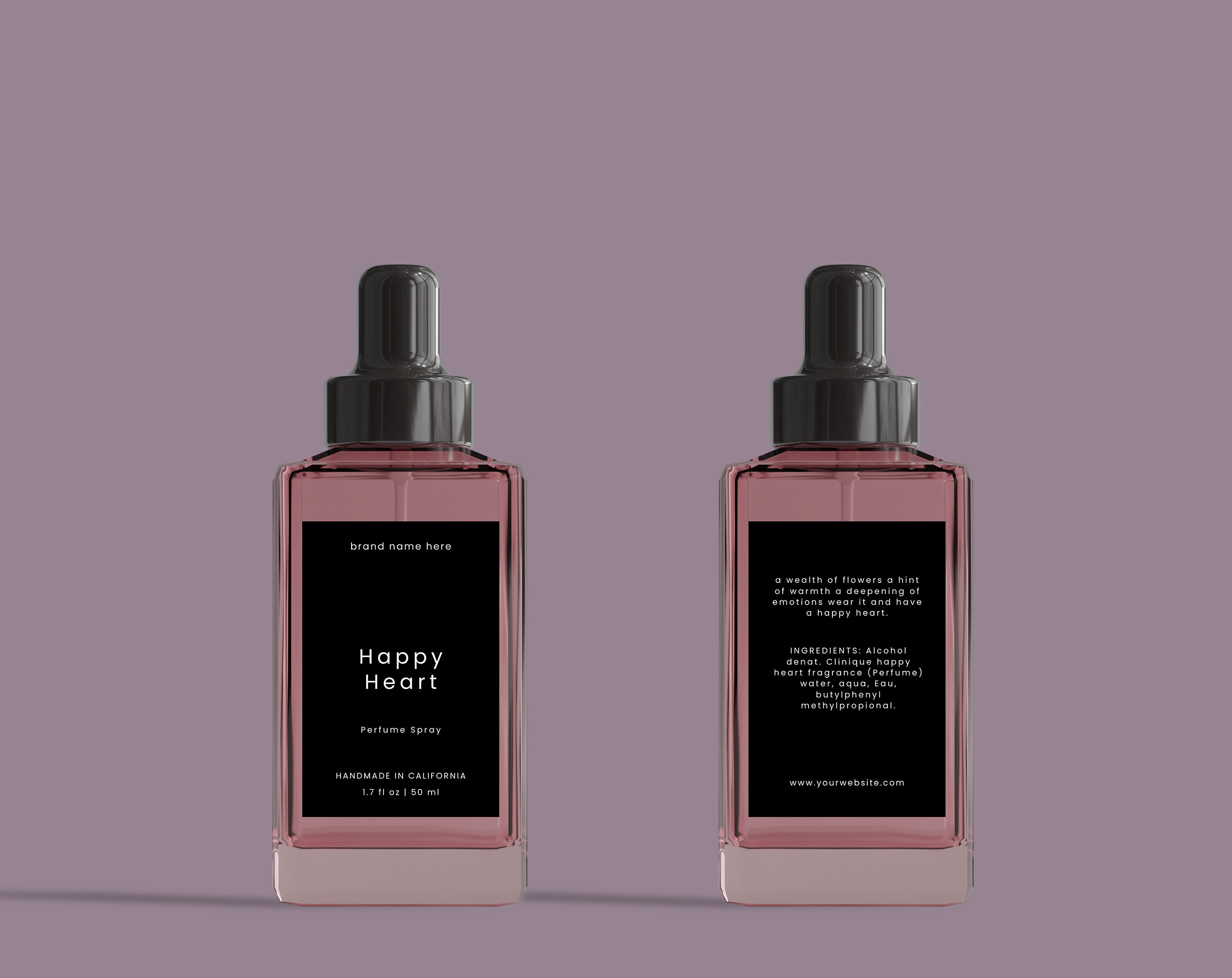 EDITABLE Perfume Label Template Stylish Custom Perfume Label - Etsy