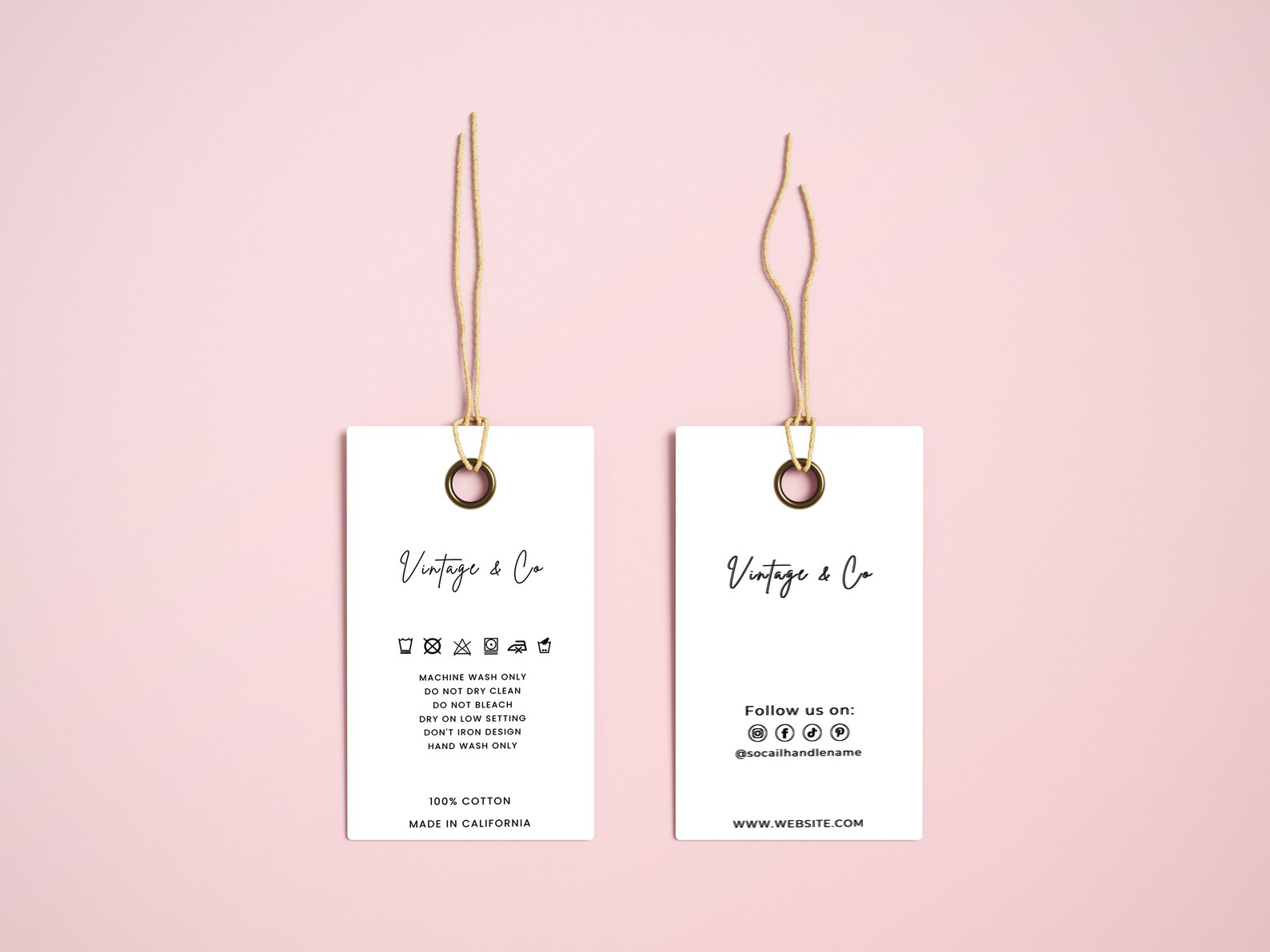 Editable Clothing Hang Tag Printable Clothing Hang Tags | Etsy