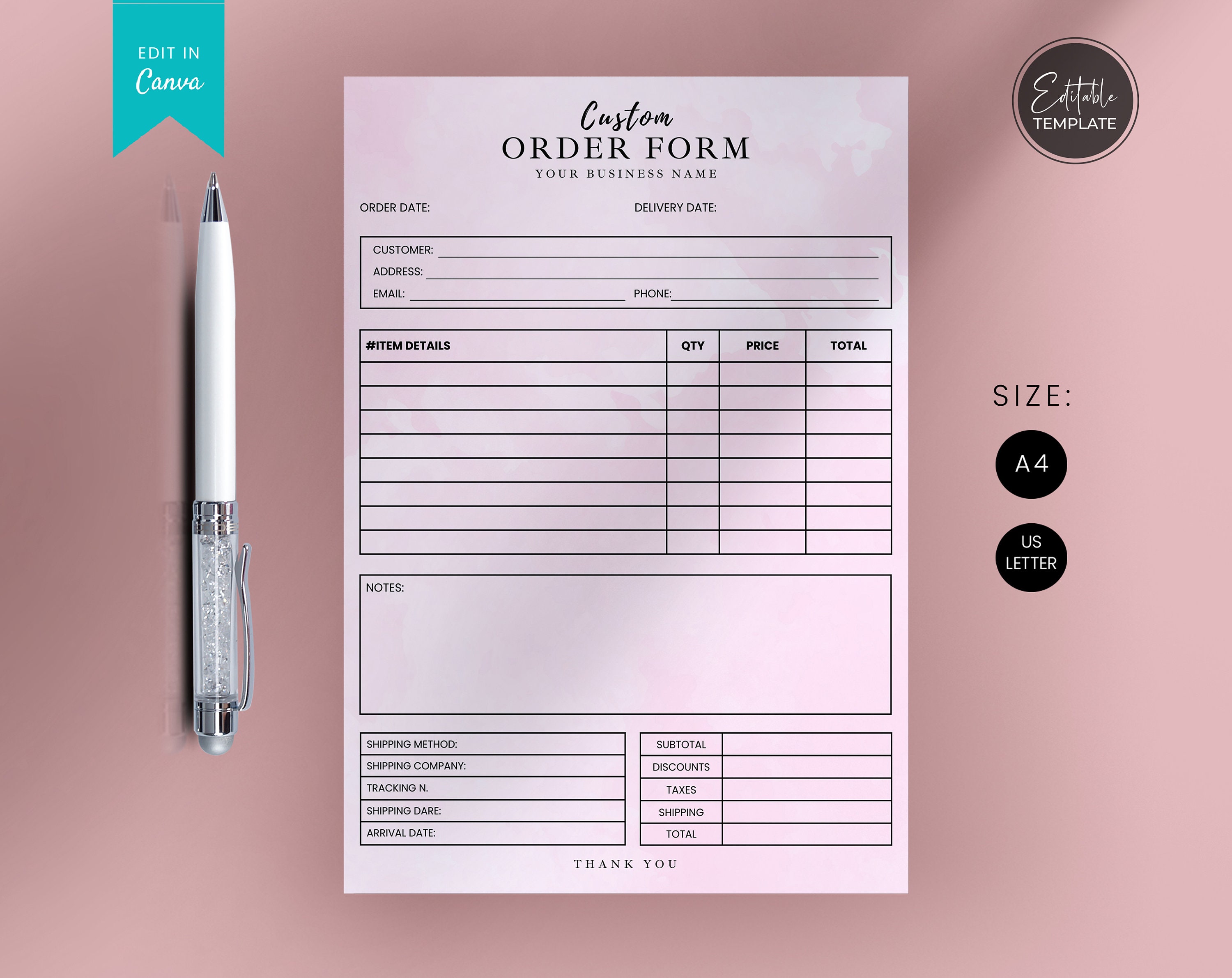 Us Custom Form Template