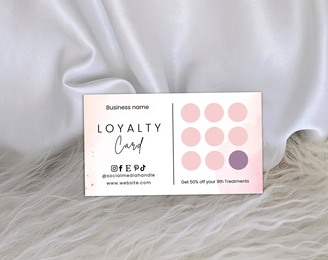 Loyalty Card Template, Modern Customer Loyalty Cards, Editable Rewards ...