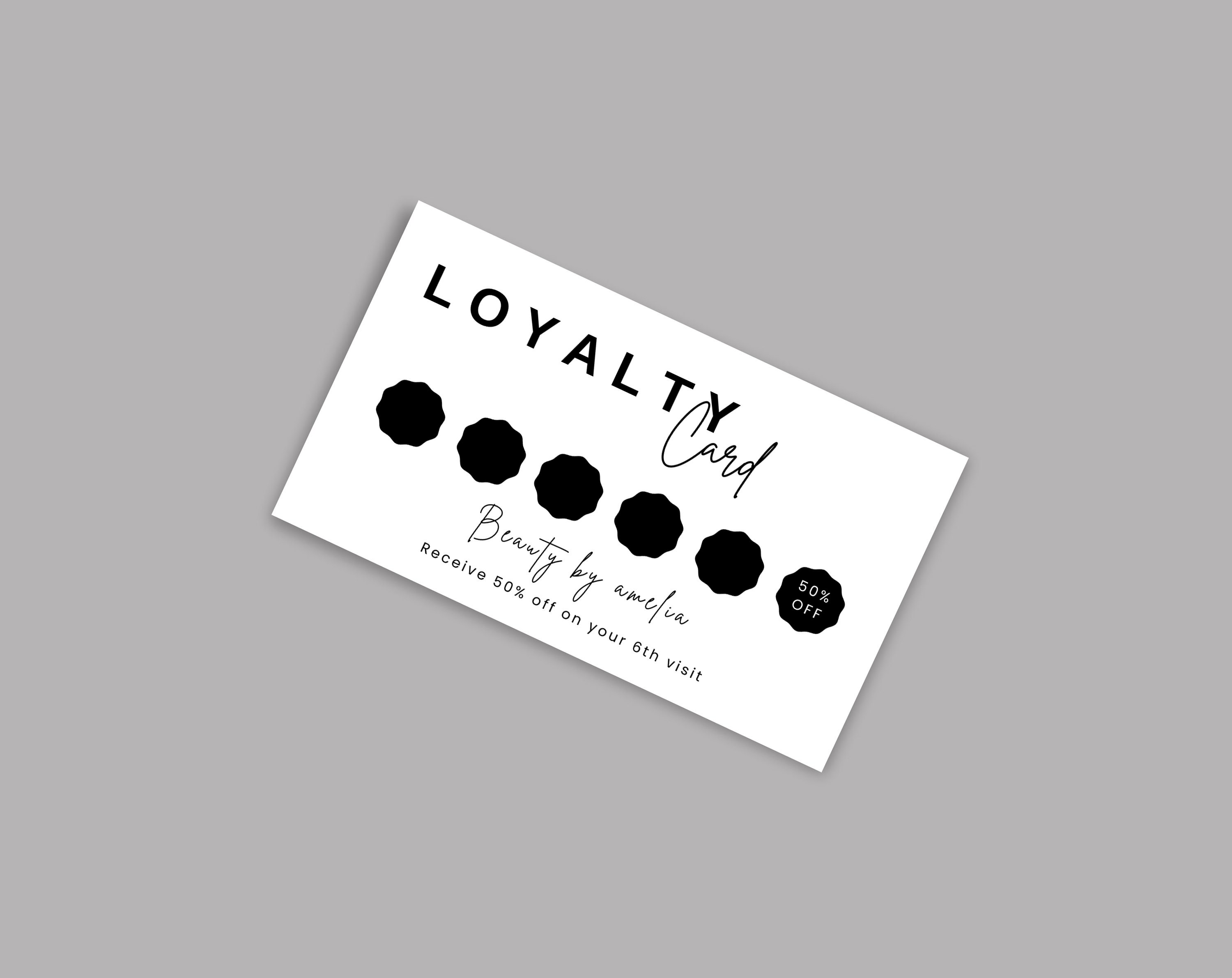 Loyalty Card Template Editable Printable Loyalty Cards - Etsy UK