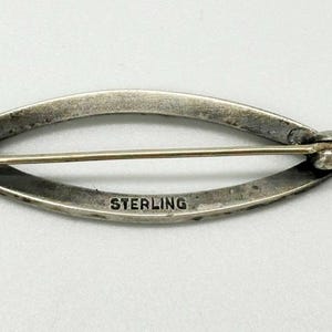 Sterling and Black Enamel Small Pin - Etsy