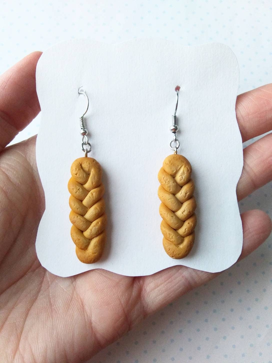 Challah Bread Earrings, Polymerclay - Etsy