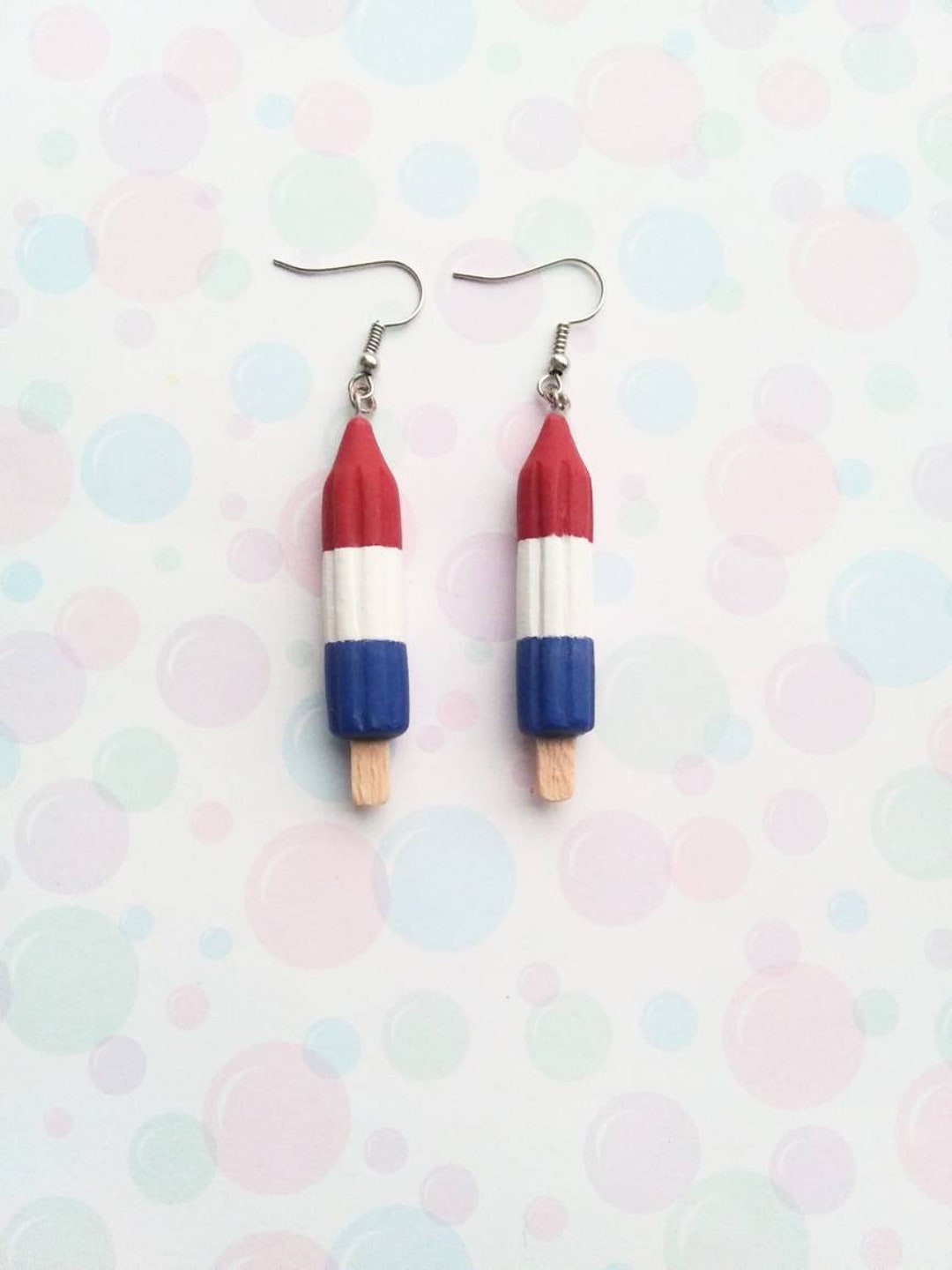 Bomb-pop Earrings, Polymerclay - Etsy