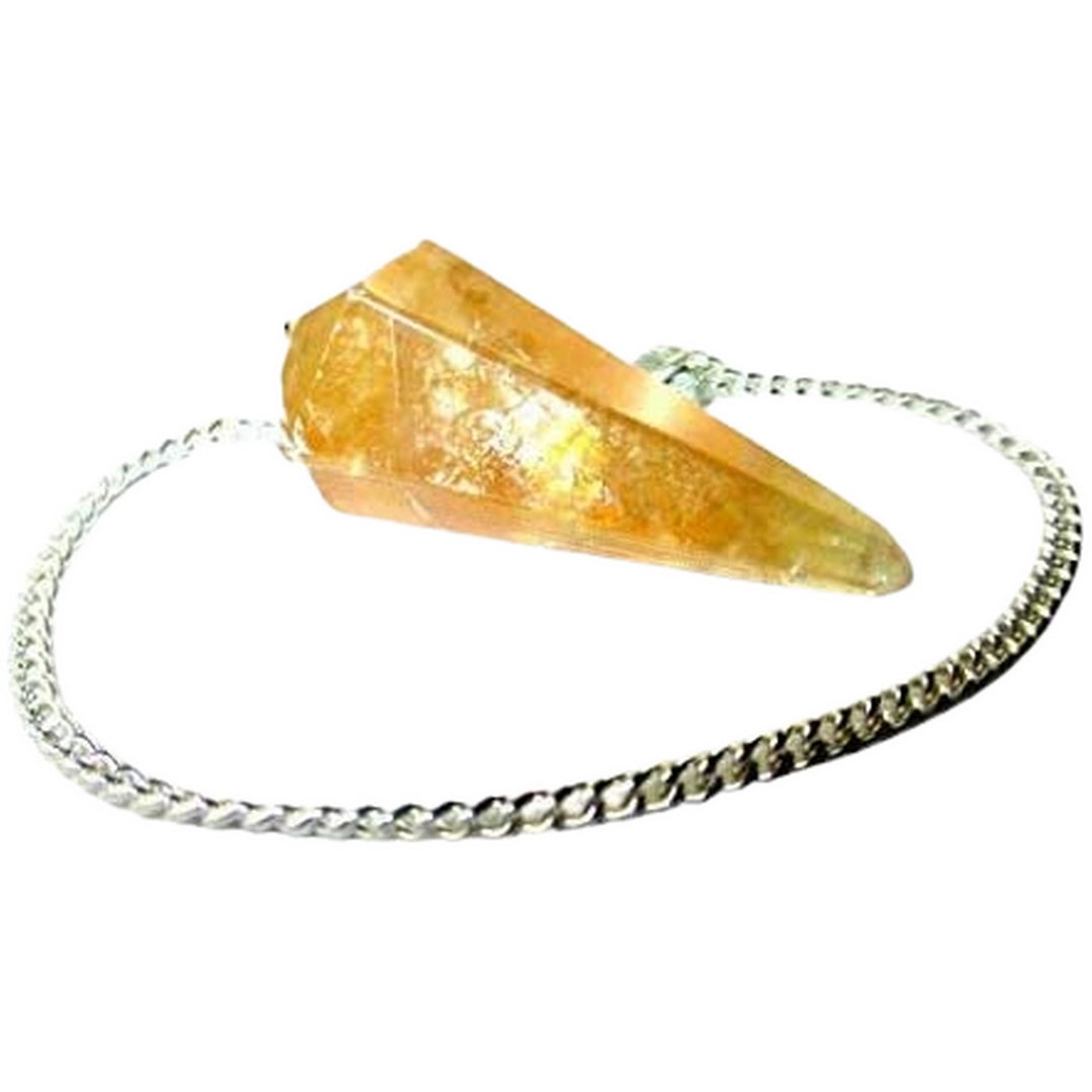 Citrine Cone Shaped Pendulum Approx. 2.5 Inch Healing Reiki Dowsing ...