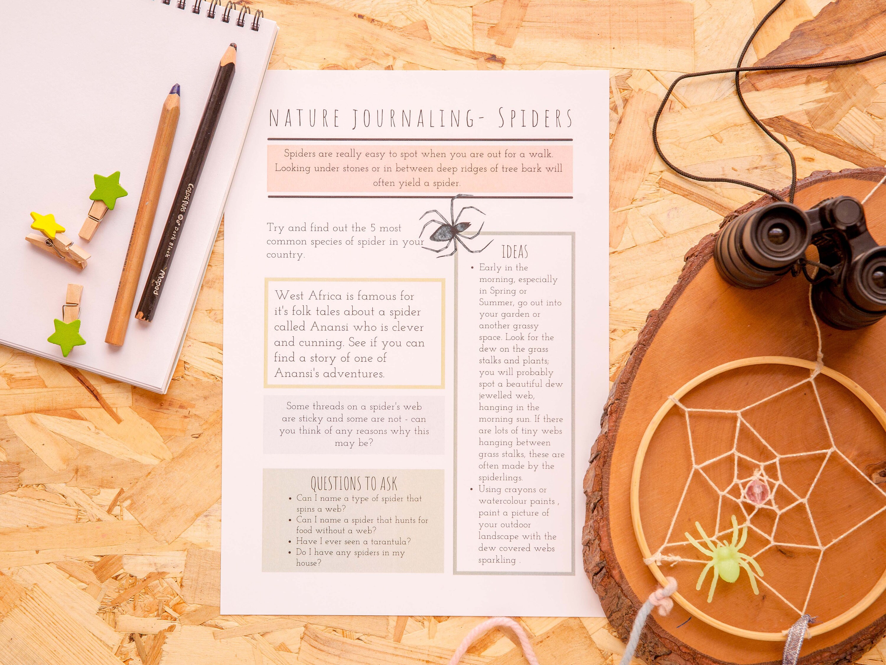 Spiders Journal for Kids, Digital Download, Waldorf Journal to Print at ...