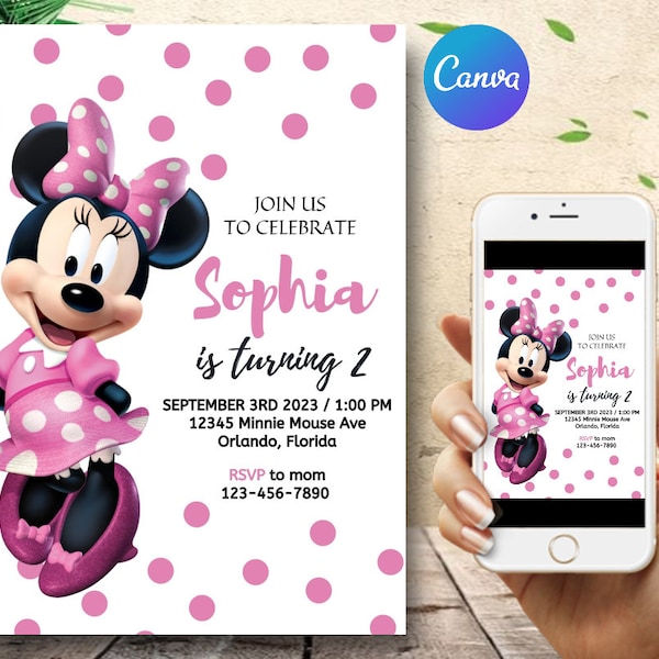 Minnie Mouse Invites - Etsy