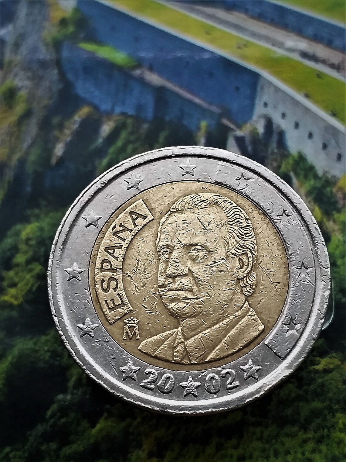 2 Euro Munze Spanien Fehlpragung
