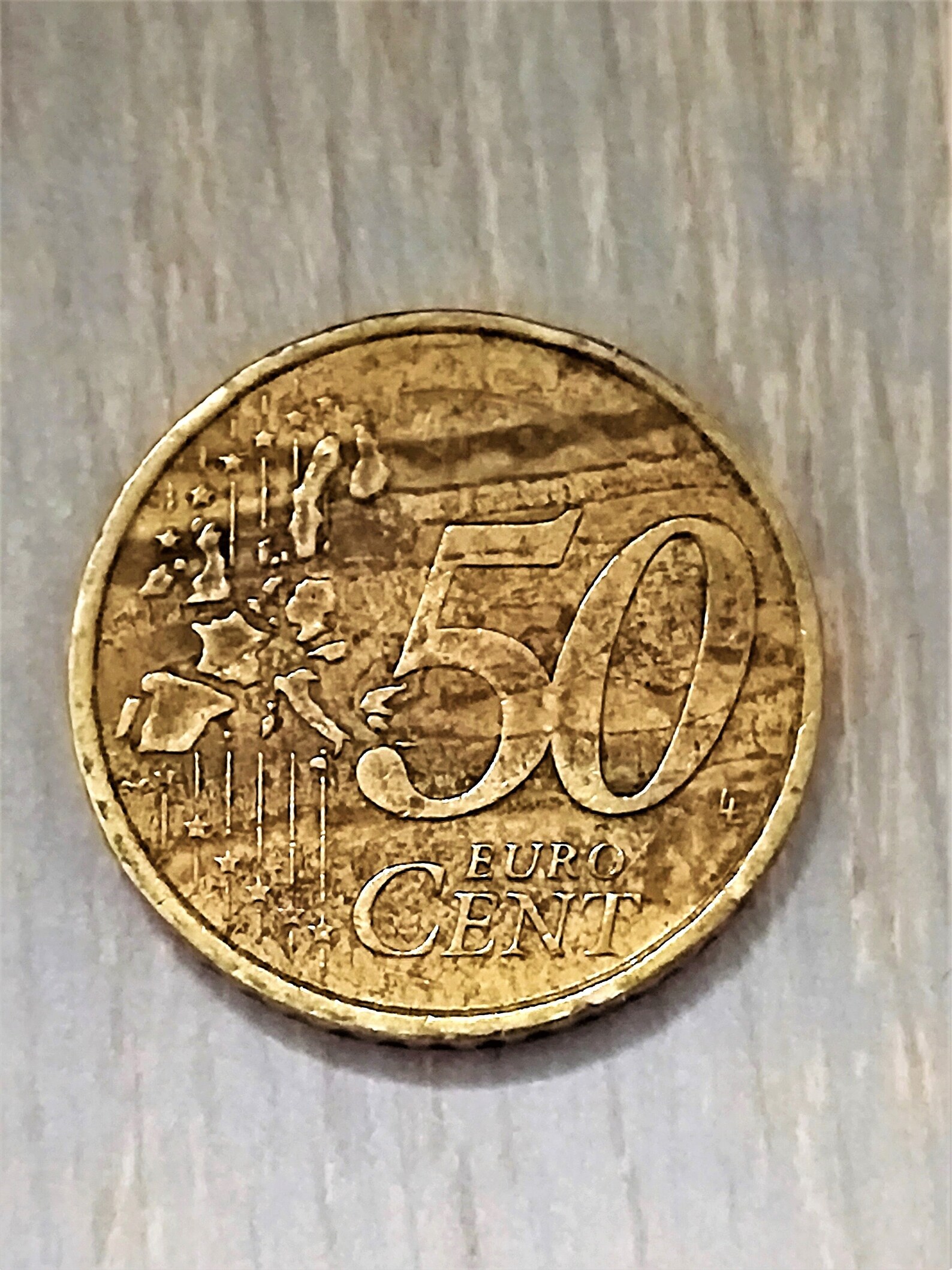 Zeldzame fout 50 Euro Cent munt uit Griekenland 2002 - Etsy Nederland