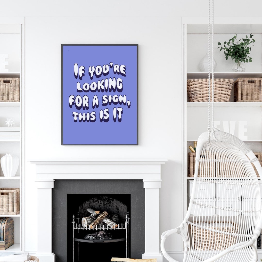 Retro Text Poster, Retro Typography, Trendy Wall Art, Word Art, Retro ...