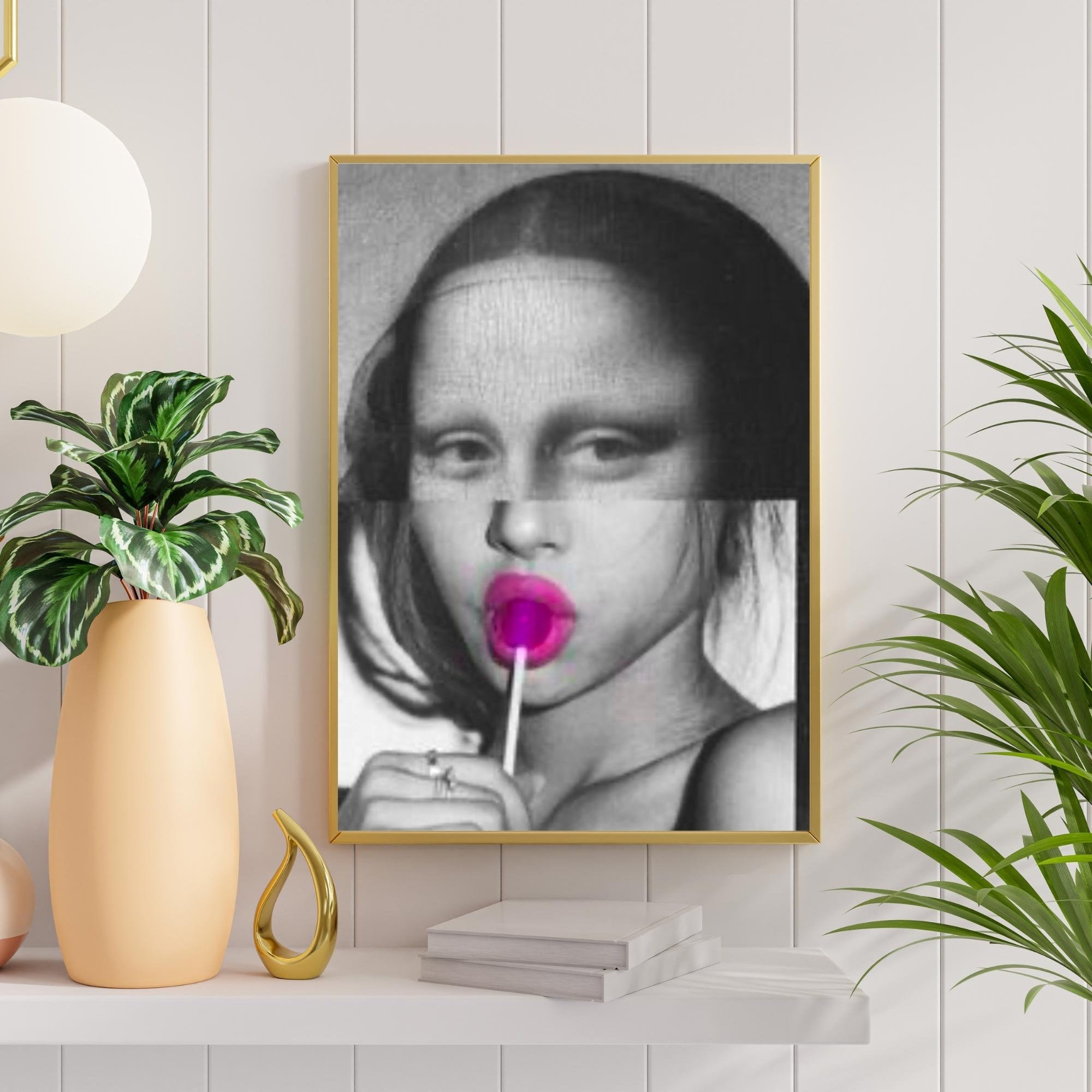 Mona Lisa Lollipop Poster Maximalist Wall Art Trendy Wall - Etsy Australia