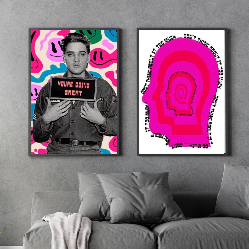 Elvis Poster, Elvis Print, Elvis Presley Poster, Trendy Wall Art, Funky ...