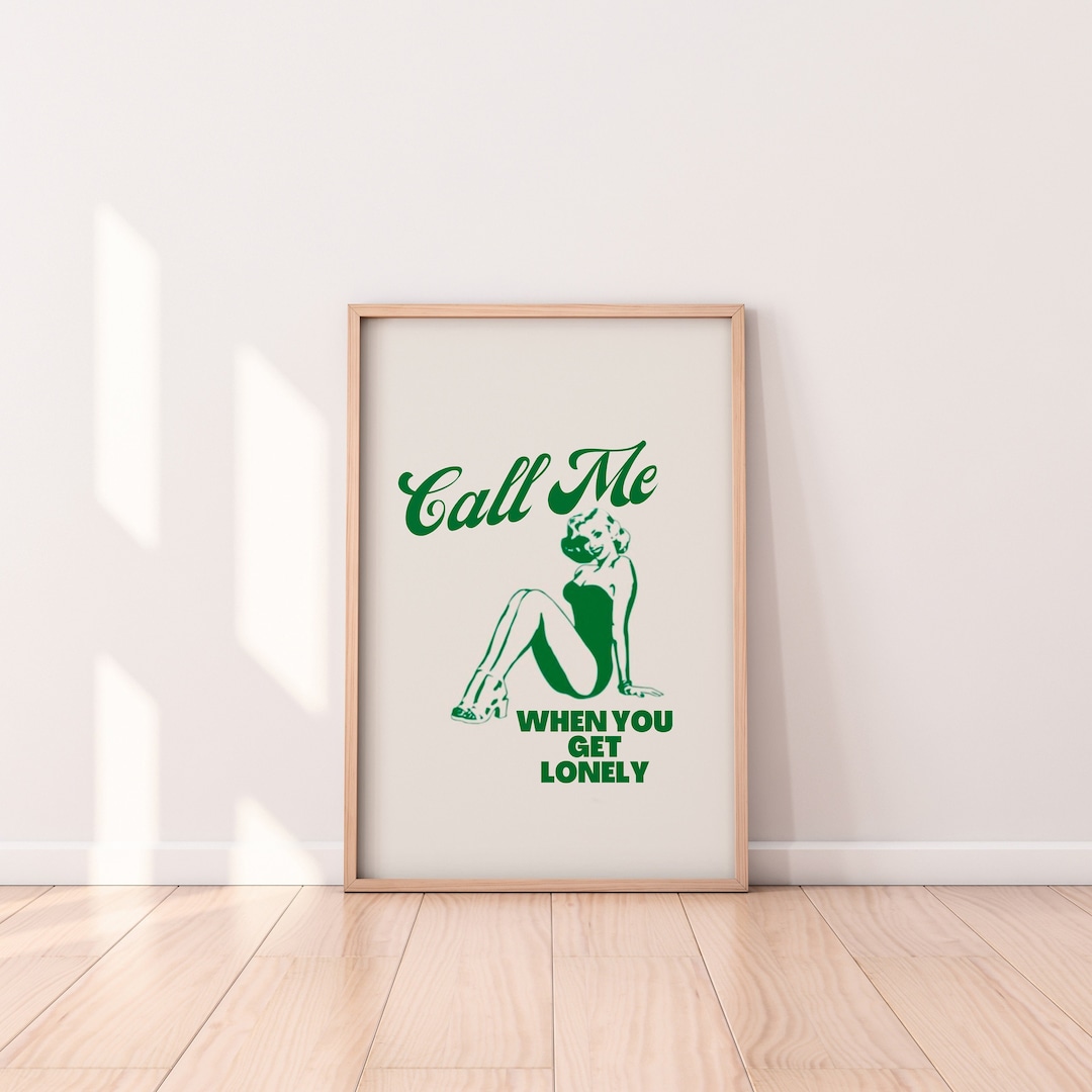 Retro Pin up Girl Poster, Trendy Wall Art, Funky Wall Art, Preppy Wall ...