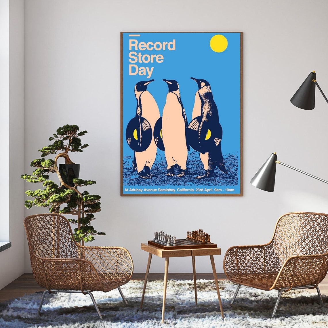 Record Shop Poster, Retro Downloadable Print, Trendy Wall Art, Eclectic ...