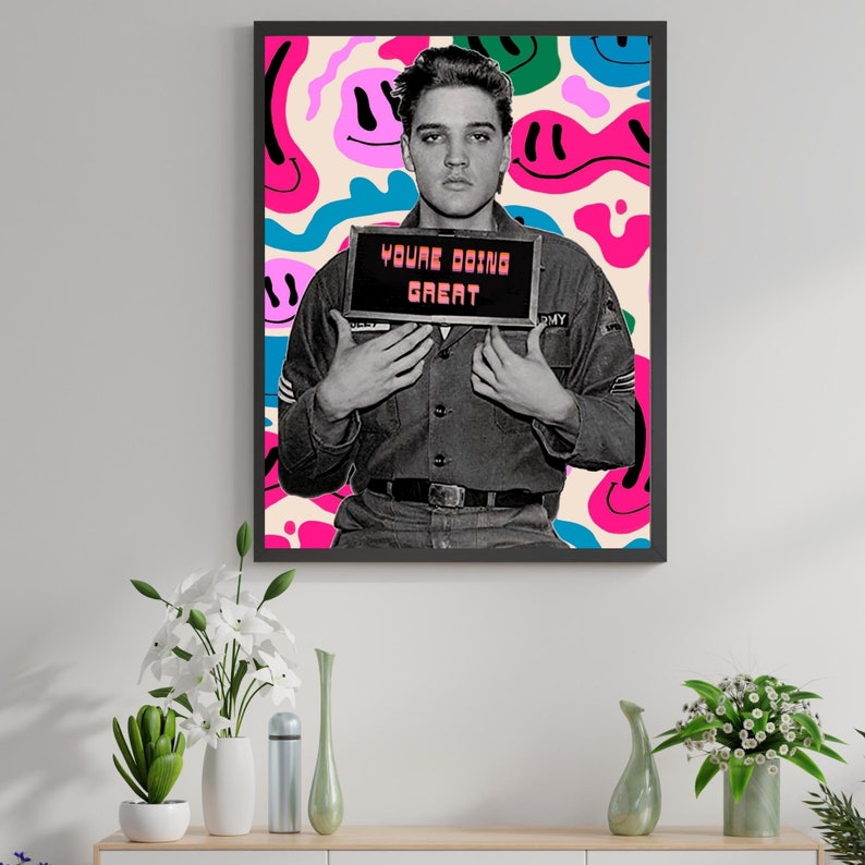 Elvis Poster, Elvis Print, Elvis Presley Poster, Trendy Wall Art, Funky ...