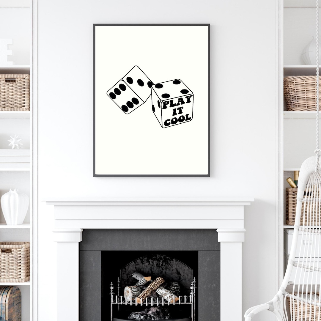 Dice Wall Art, Preppy Wall Art, Trendy Posters, Retro Wall Art, Extra ...