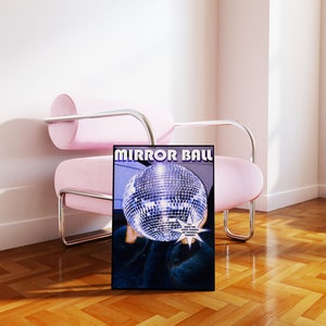 Taylor Swift Poster, Taylor Mirrorball Print, Groovy Disco Ball Poster ...
