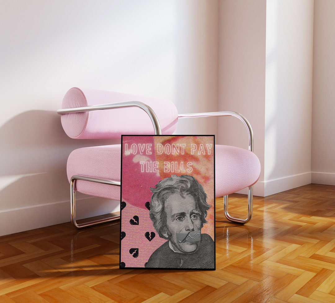 Love Don't Pay the Bills, Retro Wall Art, Trendy Wall Art, Trendy ...