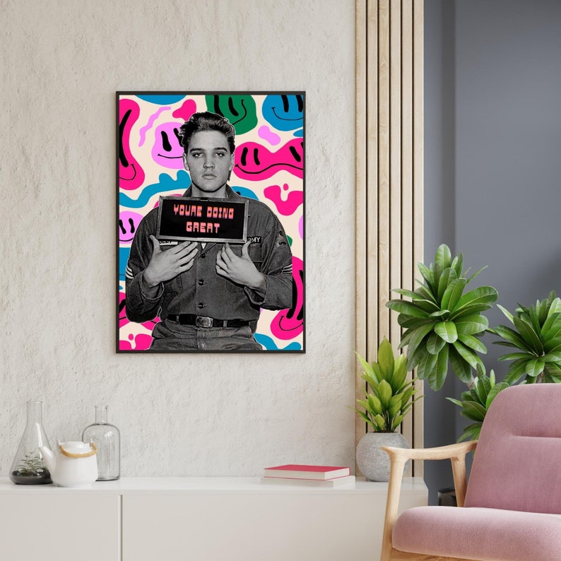 Elvis Poster, Elvis Print, Elvis Presley Poster, Trendy Wall Art, Funky ...