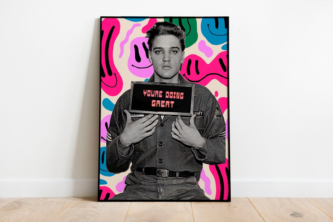 Elvis Poster, Elvis Print, Elvis Presley Poster, Trendy Wall Art, Funky ...