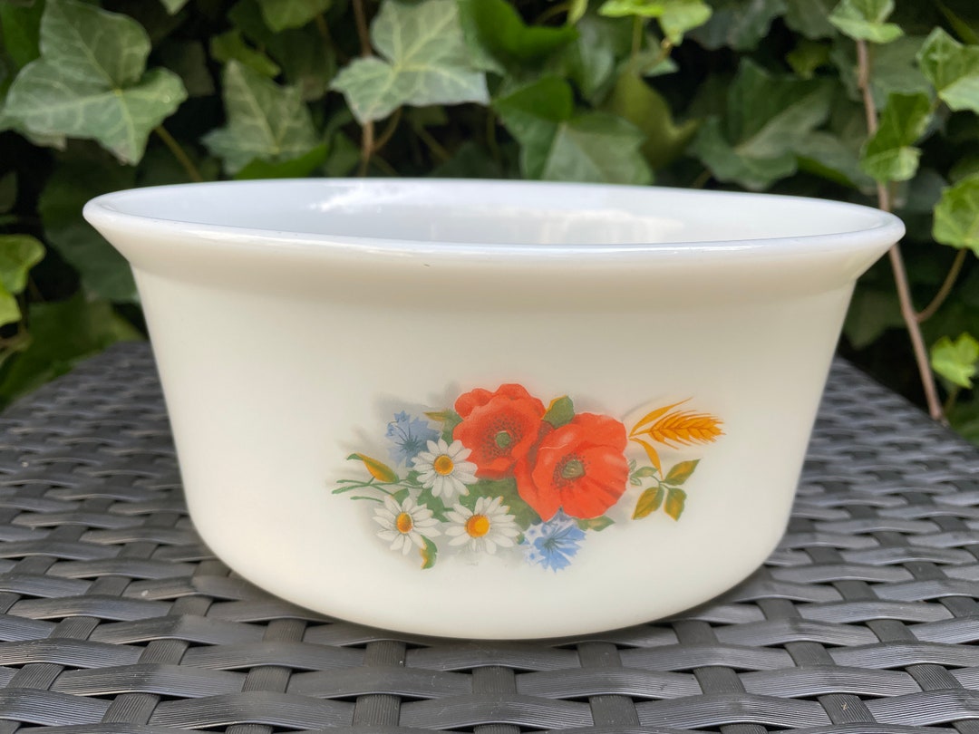 Large Arcopal France Bowl With Floral Pattern - Etsy