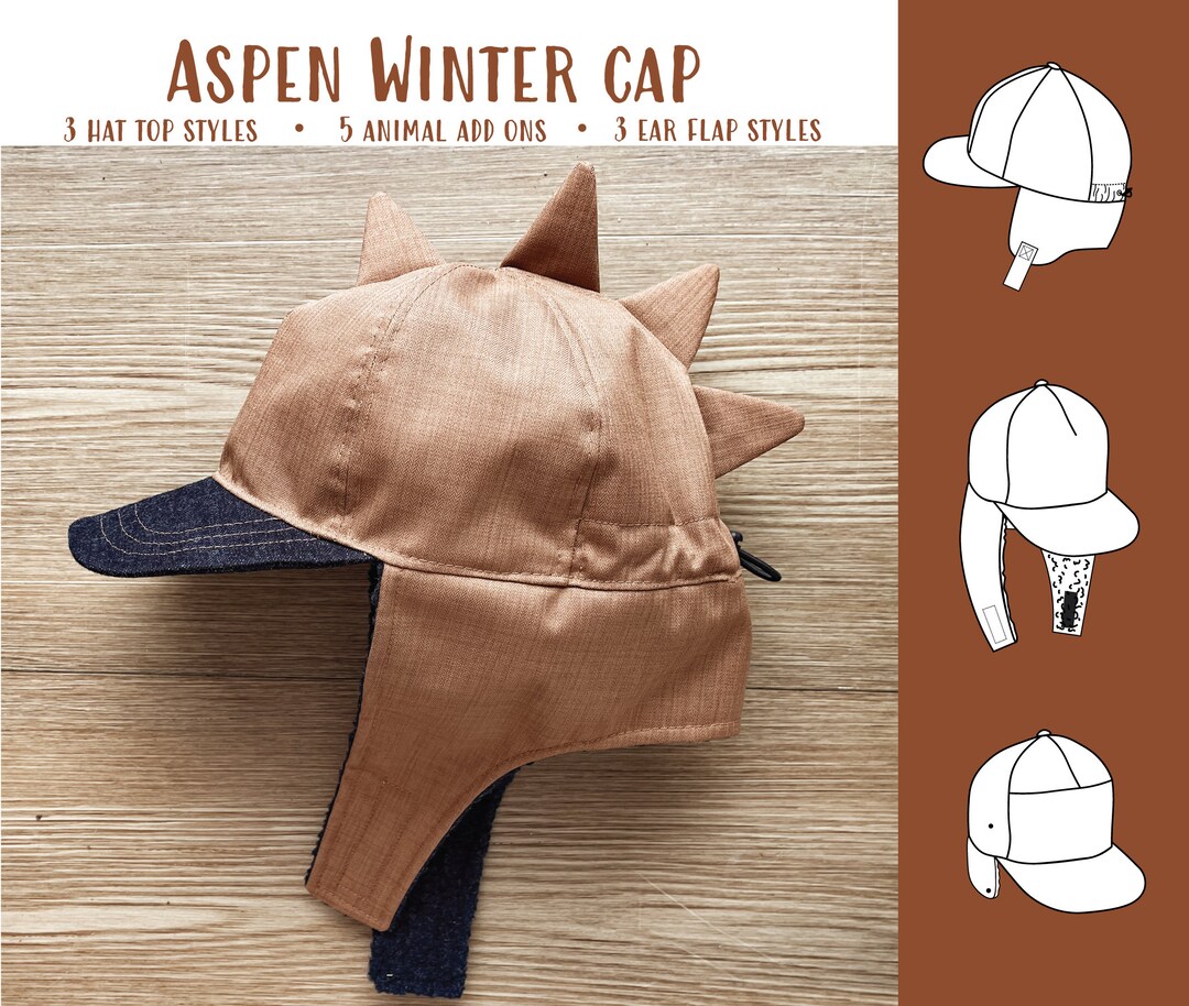 Aspen Winter Cap PDF Sewing Pattern, Baby and Adult Size - Instant ...