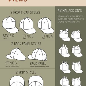 Acorn Strapback Cap PDF Sewing Pattern, Baby and Adult Size - Instant ...