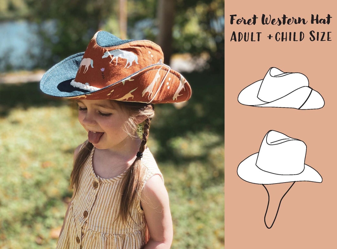 Forêt Western Hat PDF Sewing Pattern, Rancher and Cowboy Hat for ...