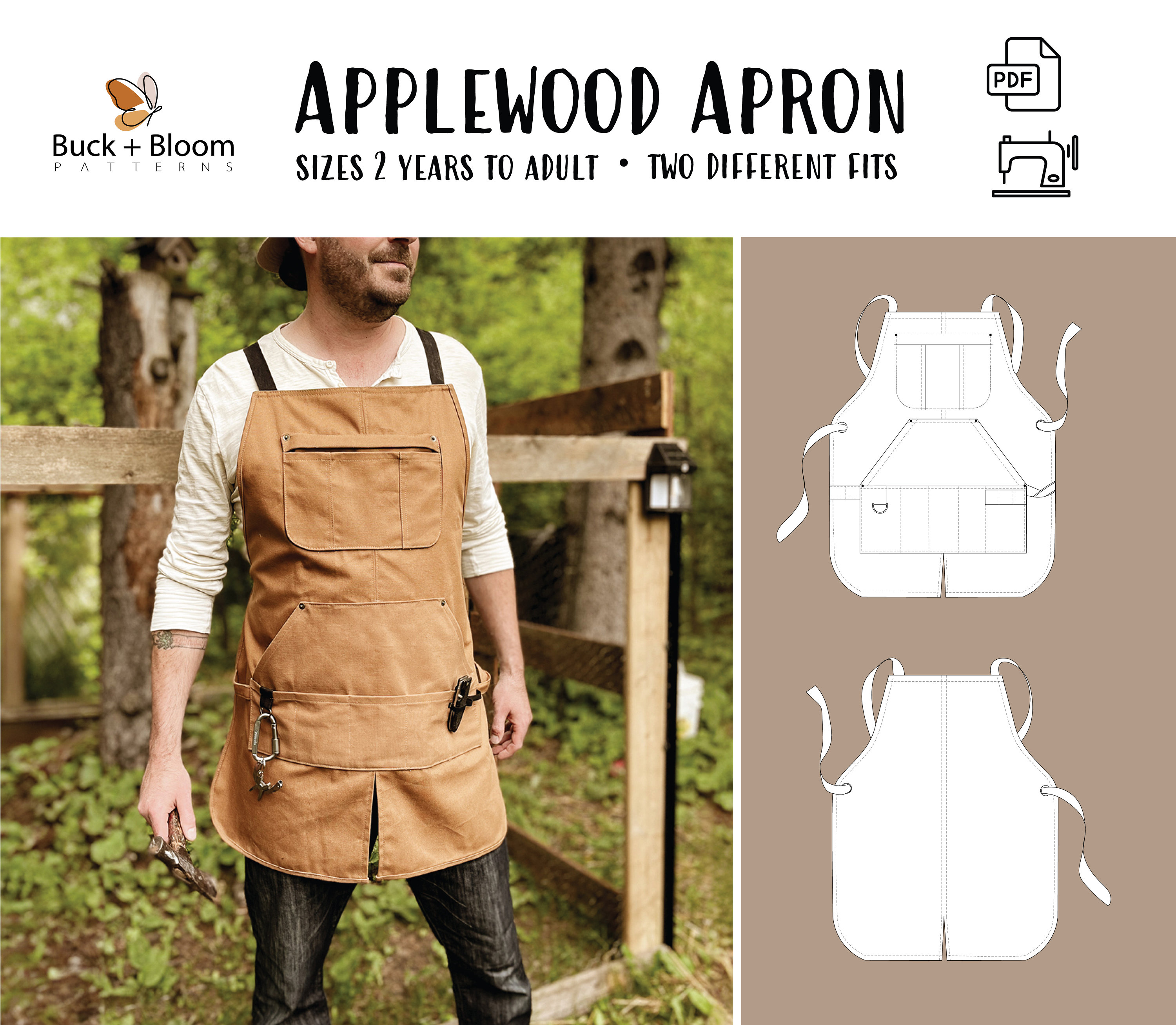 Mens Apron Pattern Etsy UK