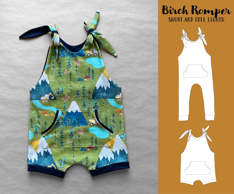 Birch Romper Sewing Pattern PDF - Baby, Toddler, and Kids Sizes - Instant Download - Etsy