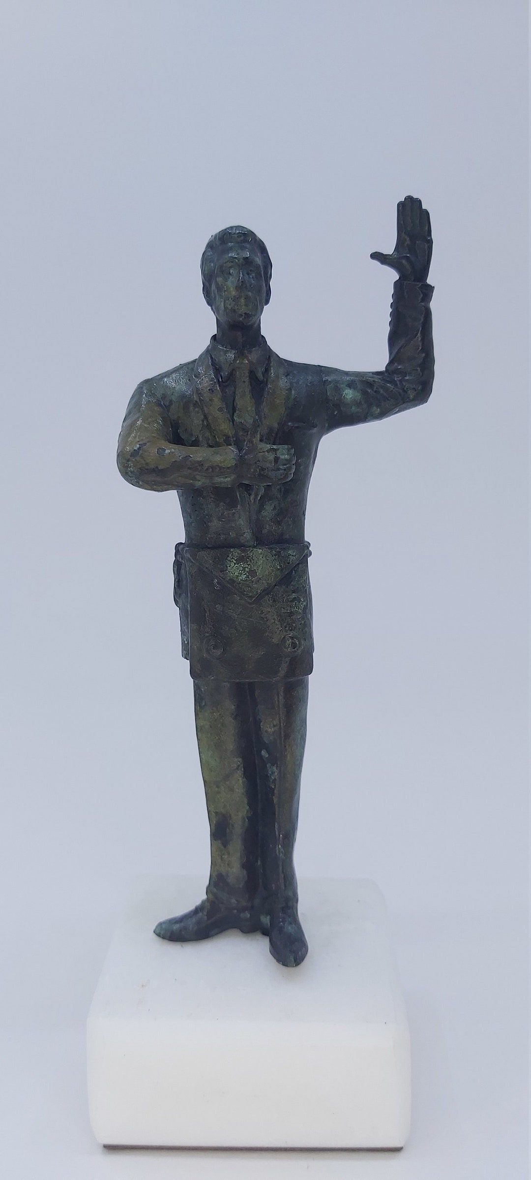 2nd Degree Masonic Statue Old Bronze Fellow Craft - Etsy