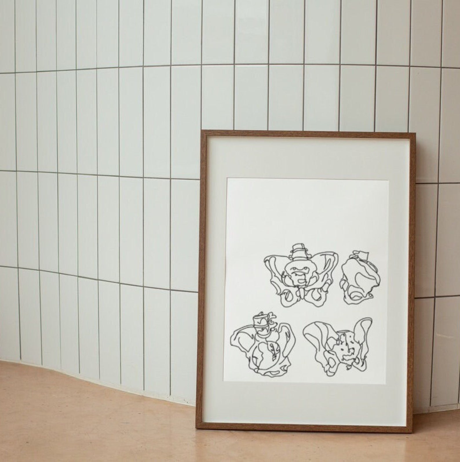 The Pelvis Abstract Line Art Printable Wall Art Clinic Room - Etsy