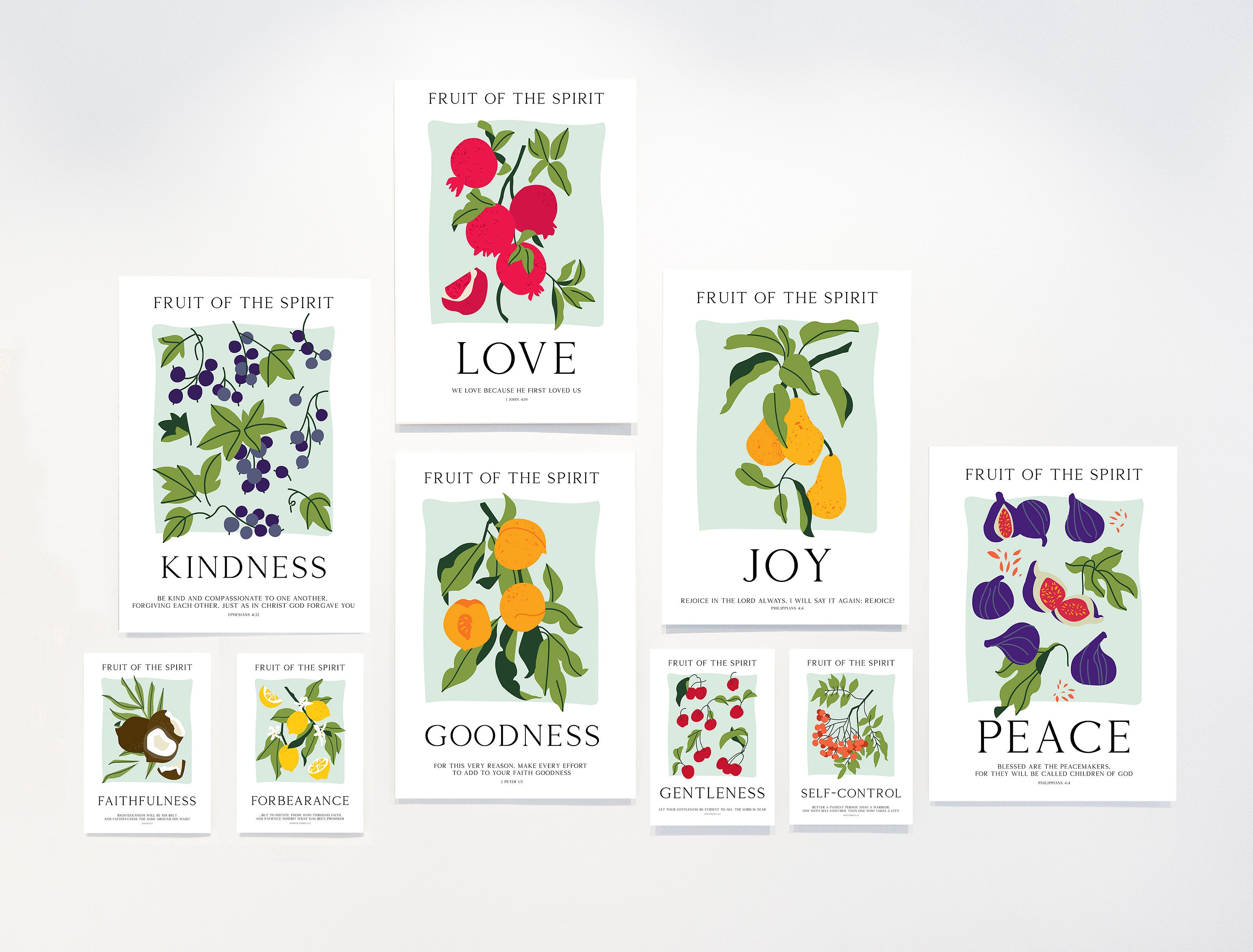 Fruit of the Spirit Christian Wall Art Joy Digital Prints Wall Poster ...