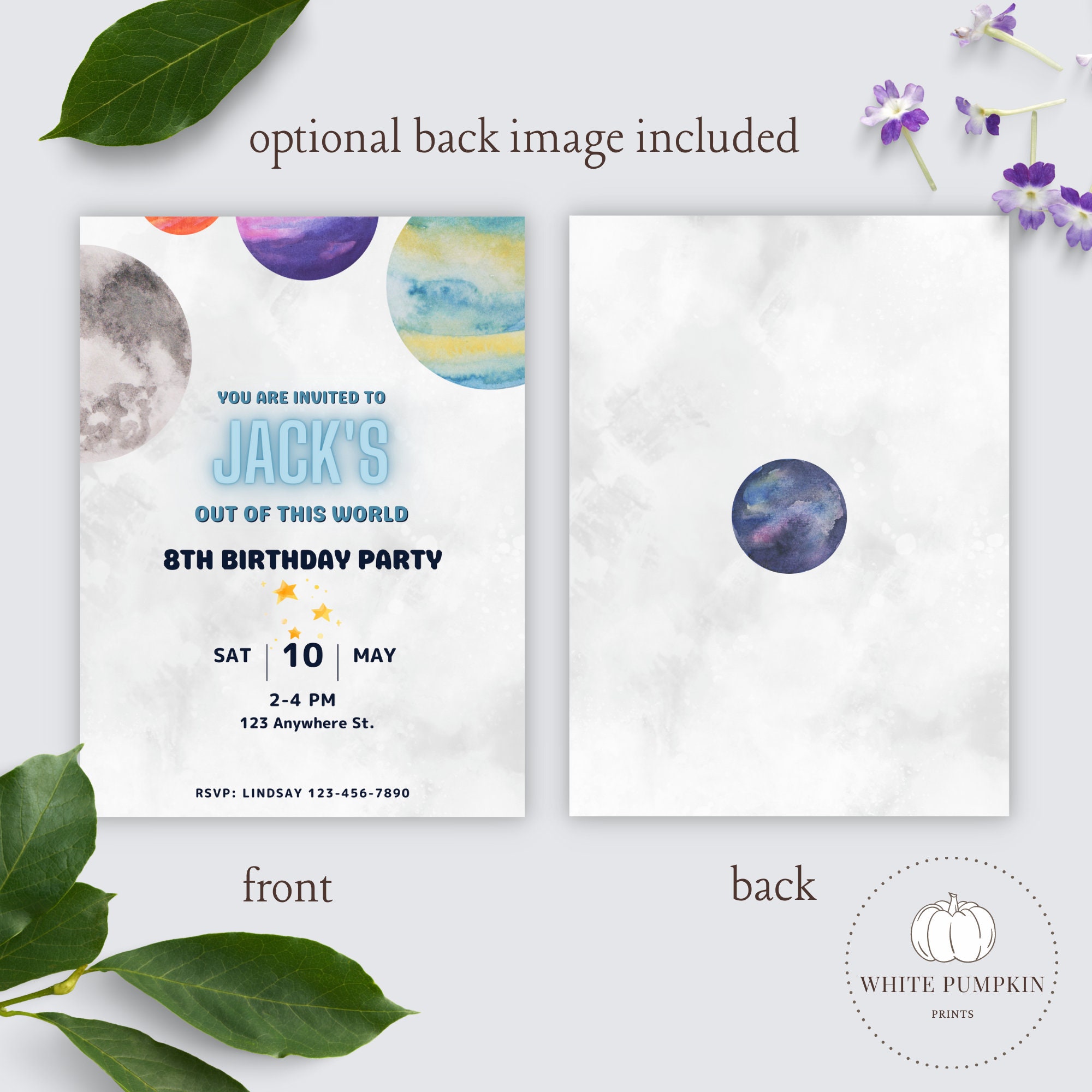 Editable Space Party Invitation , Printable Space Invitation, Space ...
