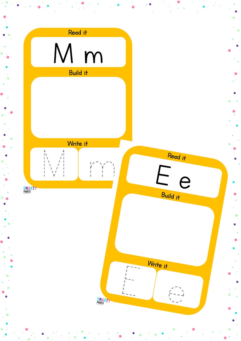 Say It, Build It, Write It Sheets for Alphabet Letters Interactive ...