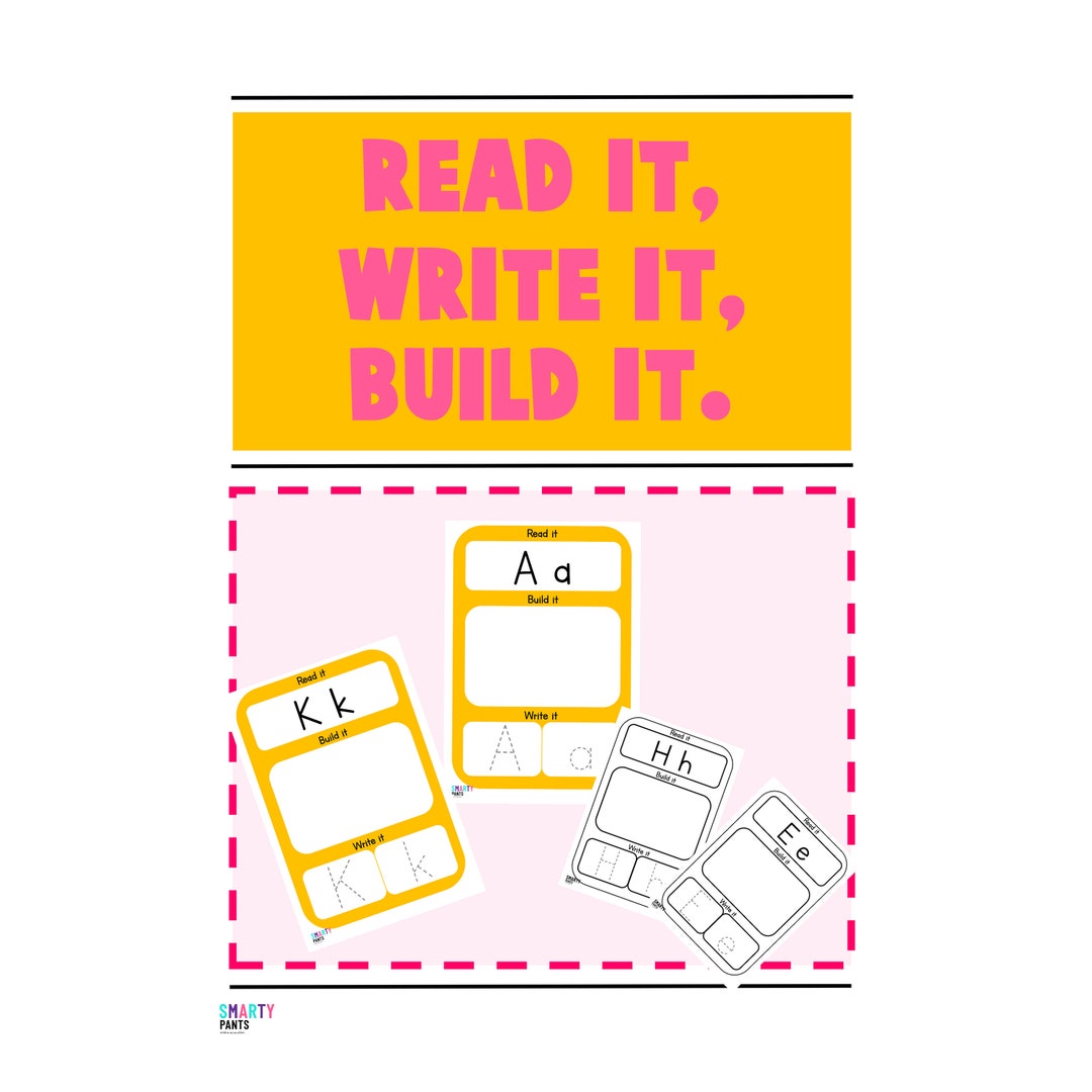 Say It, Build It, Write It Sheets for Alphabet Letters Interactive ...