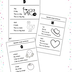 Printable Simple Sentences Phonics Worksheets | Early Reading Practice ...